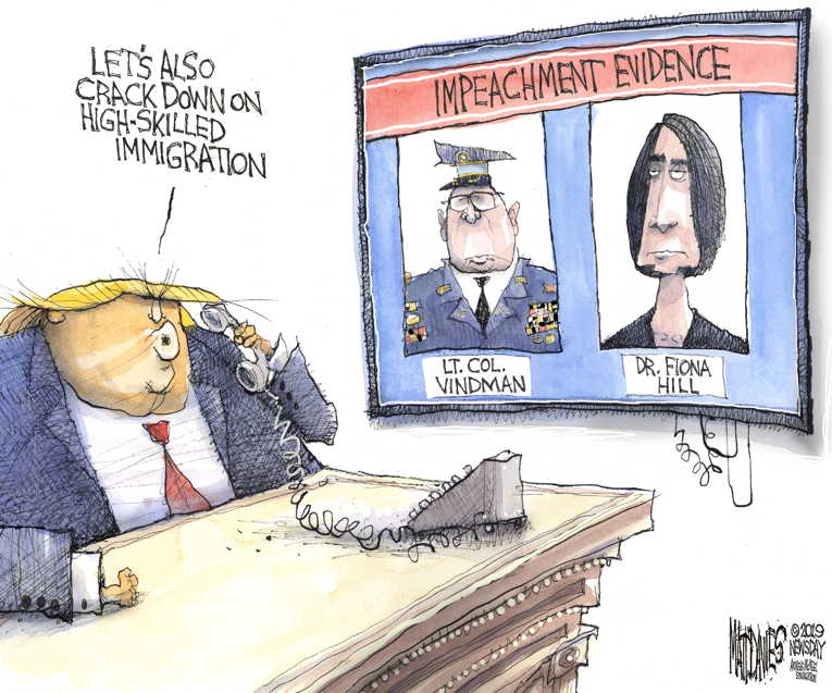 Political Cartoon on '“What’s the Problem?”' by Matt Davies, Journal ...
