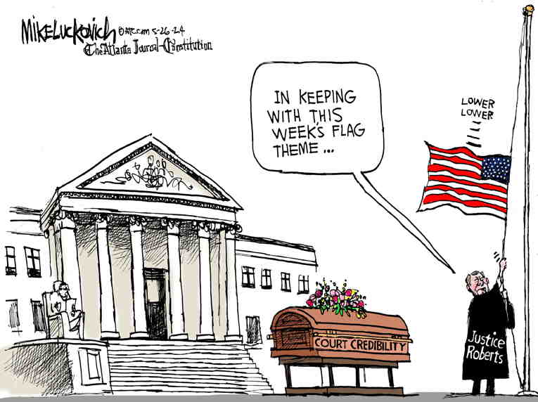 Political Cartoon on 'Alito Won’t Recuse Himself' by Mike Luckovich ...