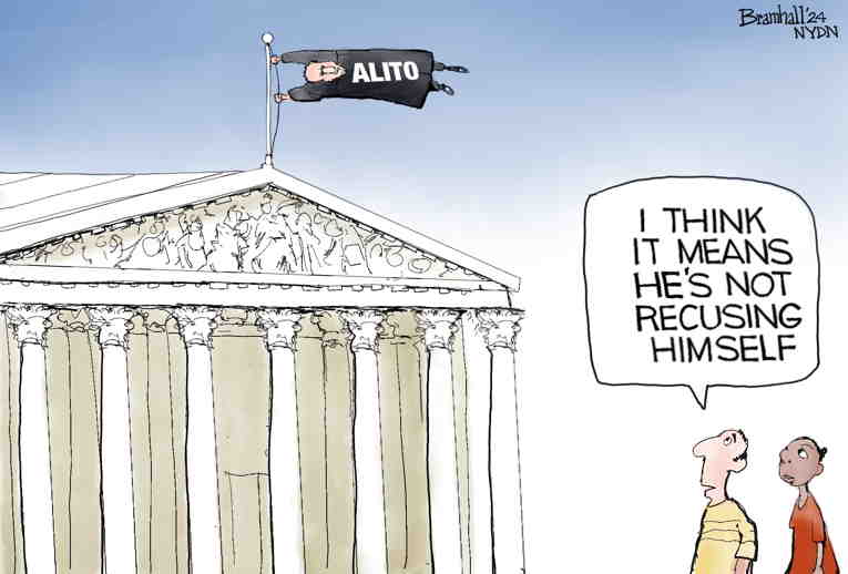 Political Cartoon on 'Alito Still Refuses to Recuse' by Bill Bramhall ...